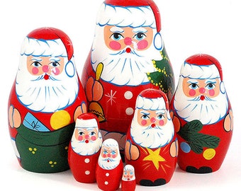 Santa Nesting Doll - Etsy