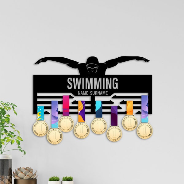 Swimming Medal - Etsy