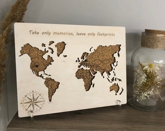 Wooden World Map - Etsy