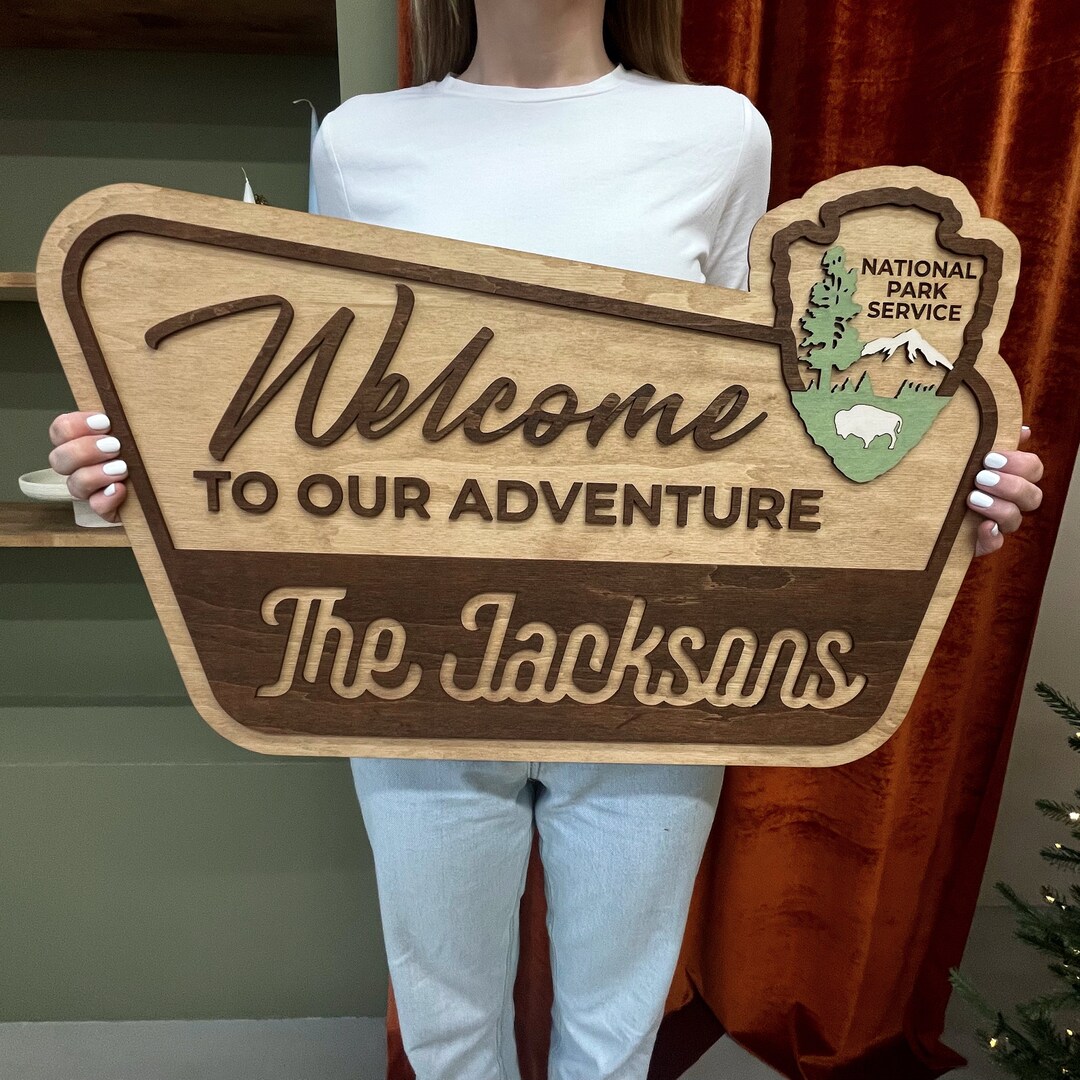 National Park Sign Wedding Sign NPS Welcome Sign Custom Wood Sign Guest ...