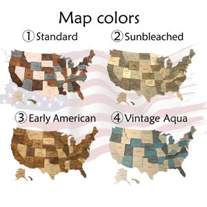 Wooden US Map United States Map Wall Art US Map Push Pin Map Travel Map ...