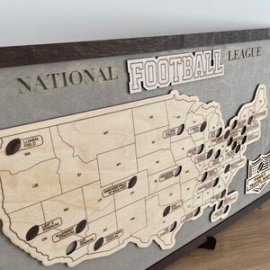 NFL Stadium Map Custom Football Stadium Map Pro Football - Etsy