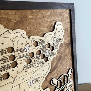 Baseball Stadium Map MLB Stadium Map Home Decor MLB Stadium Tracker ...