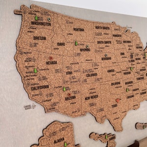 Push Pin USA Map National Parks Map Travel Map Apartment Decor US Map ...