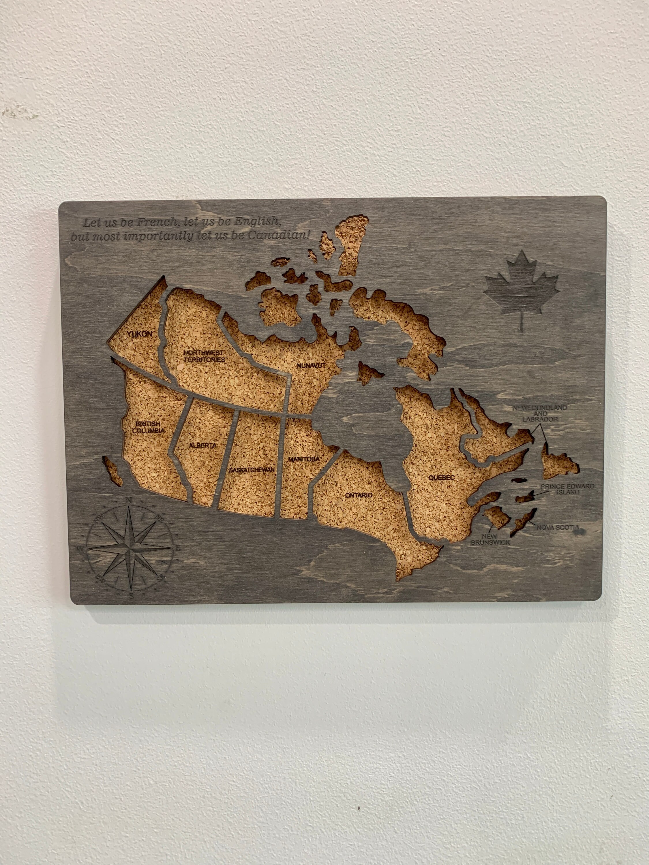 Wooden Canada Map Push Pin Canada Map Travel Map Personalized - Etsy