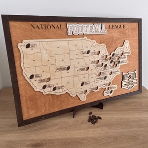 NFL Stadiums Map Football Stadium Tracker NFL Map American Football ...