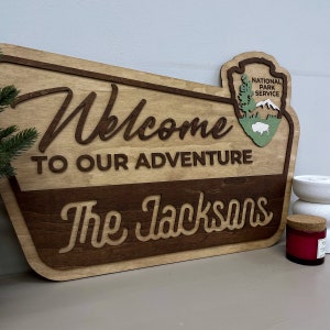 National Park Sign Wedding Sign NPS Welcome Sign Custom Wood Sign Guest ...