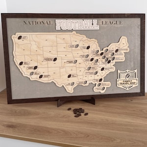 Football Stadium Map NFL Stadium Map Football Bucket List NFL Travel ...