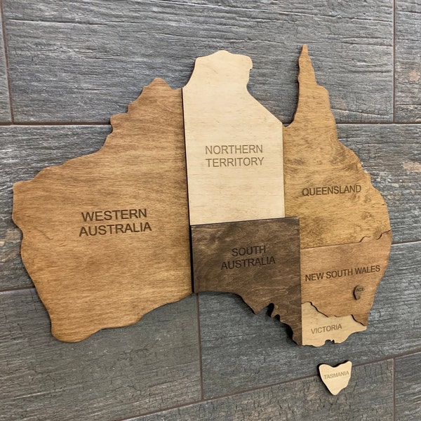 Australia Map Wall Art - Etsy