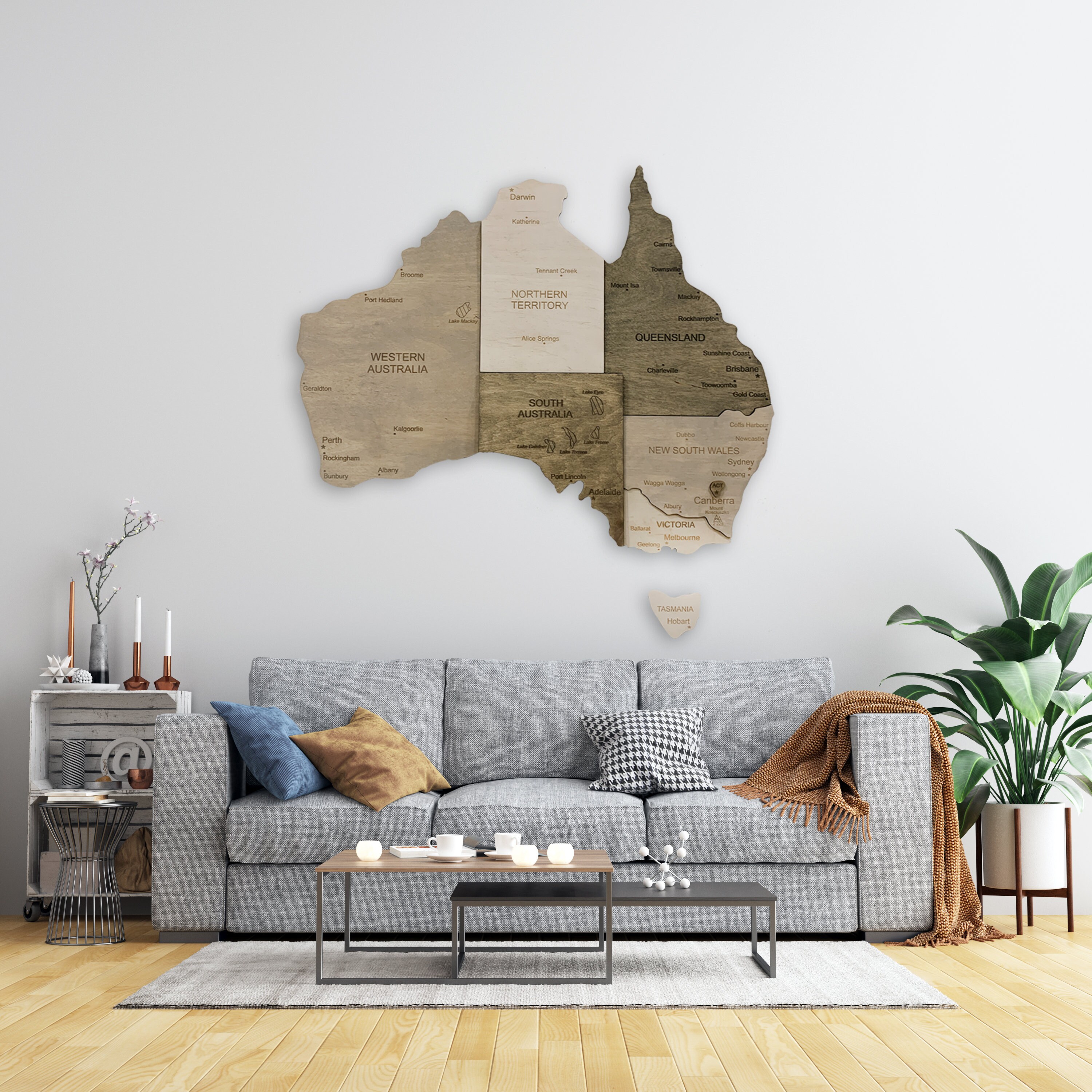 Wooden Australia Map Australia Wood Map Wood Wall Art - Etsy Australia
