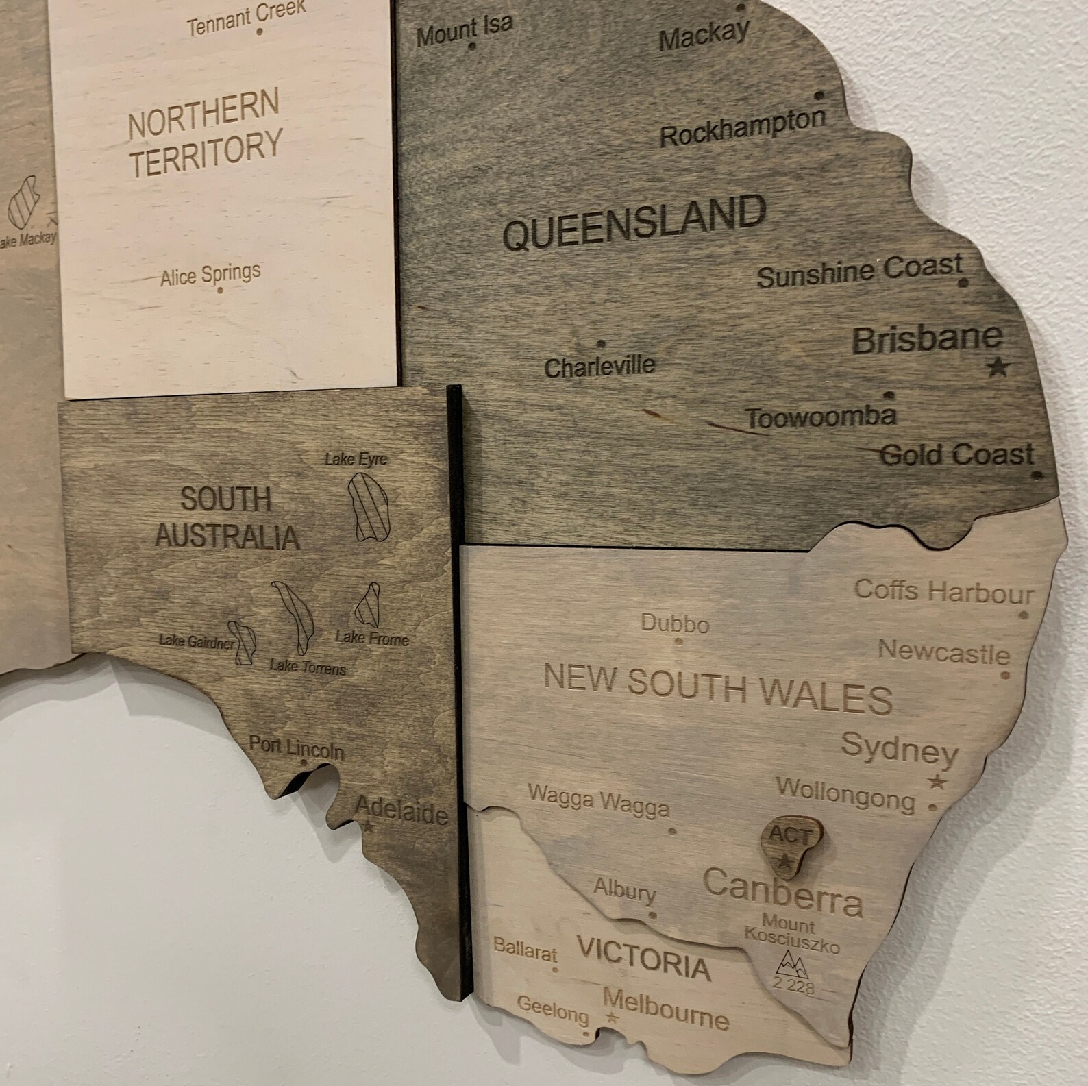 Wooden Australia Map Australia Wood Map Wood Wall Art - Etsy Australia