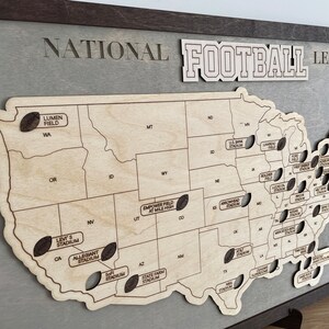 NFL Stadium Map, Custom Football Stadium Map, Pro Football Stadium ...