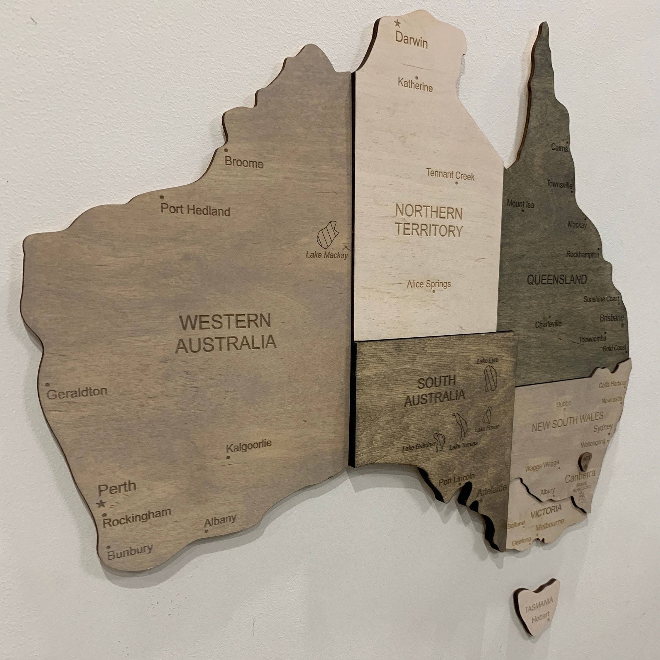 Wooden Australia Map Australia Wood Map Wood Wall Art - Etsy Australia