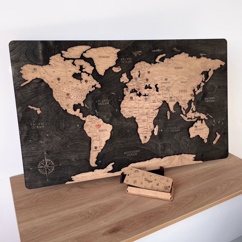 Wooden Map - Etsy