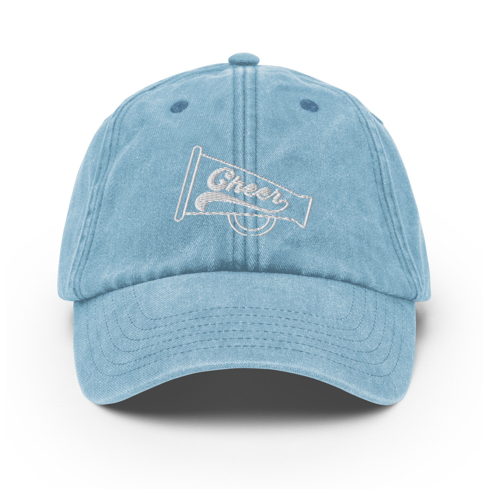Vintage 'cheer' Embroidered Cap Retro Clothing Baseball Cap ...