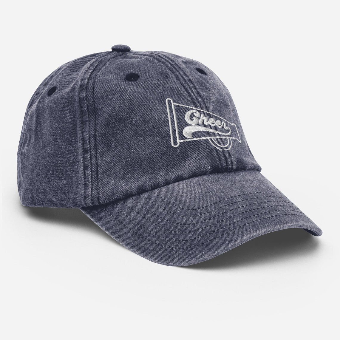 Vintage 'cheer' Embroidered Cap Retro Clothing Baseball Cap ...