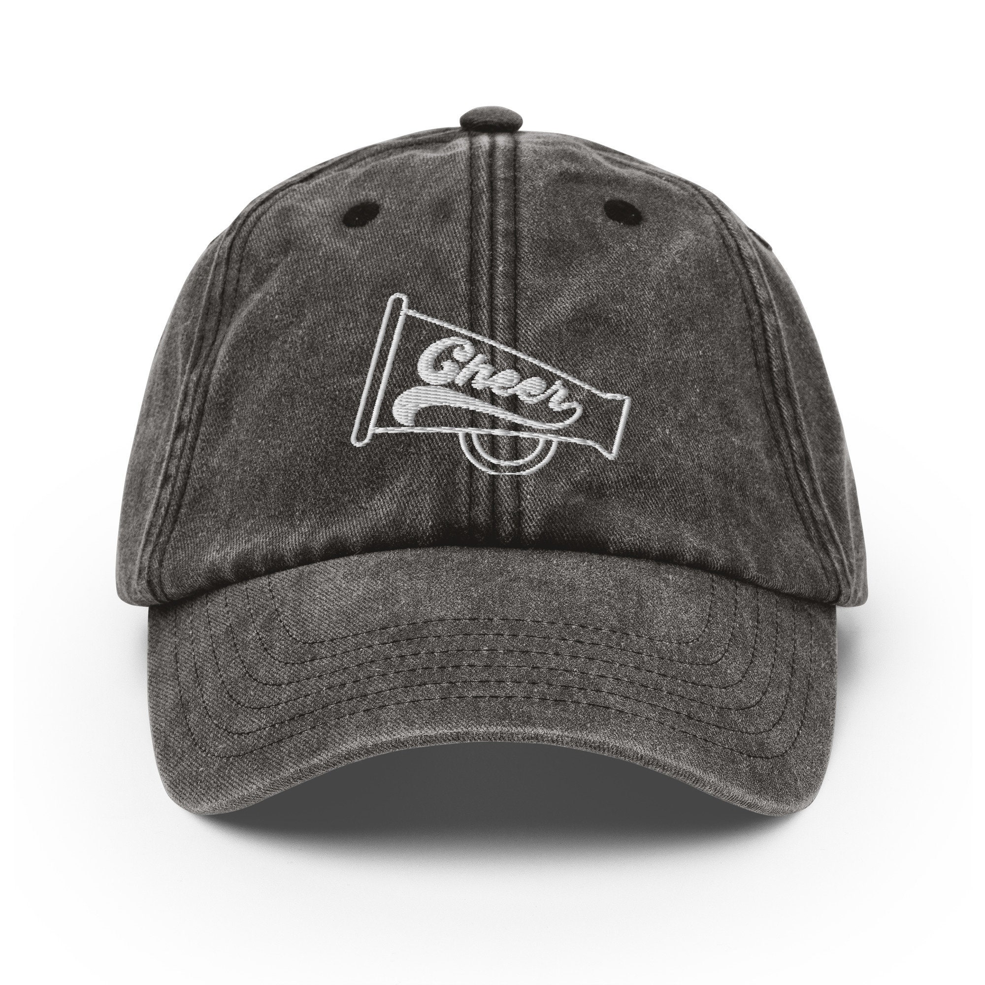 Vintage 'cheer' Embroidered Cap Retro Clothing Baseball Cap ...