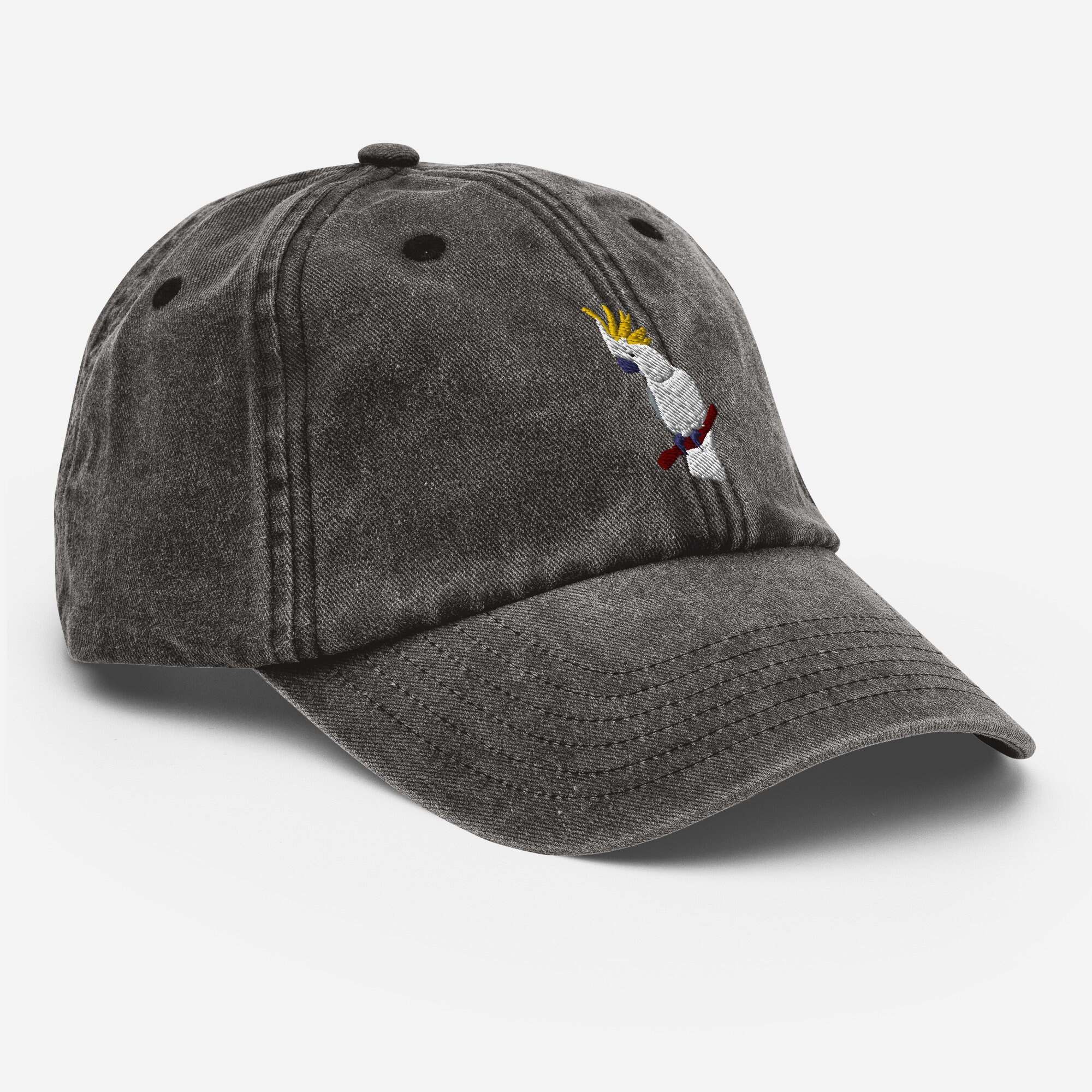 Vintage Cockatoo Embroidered Cap Retro Clothing Baseball Cap Quirky Cap ...