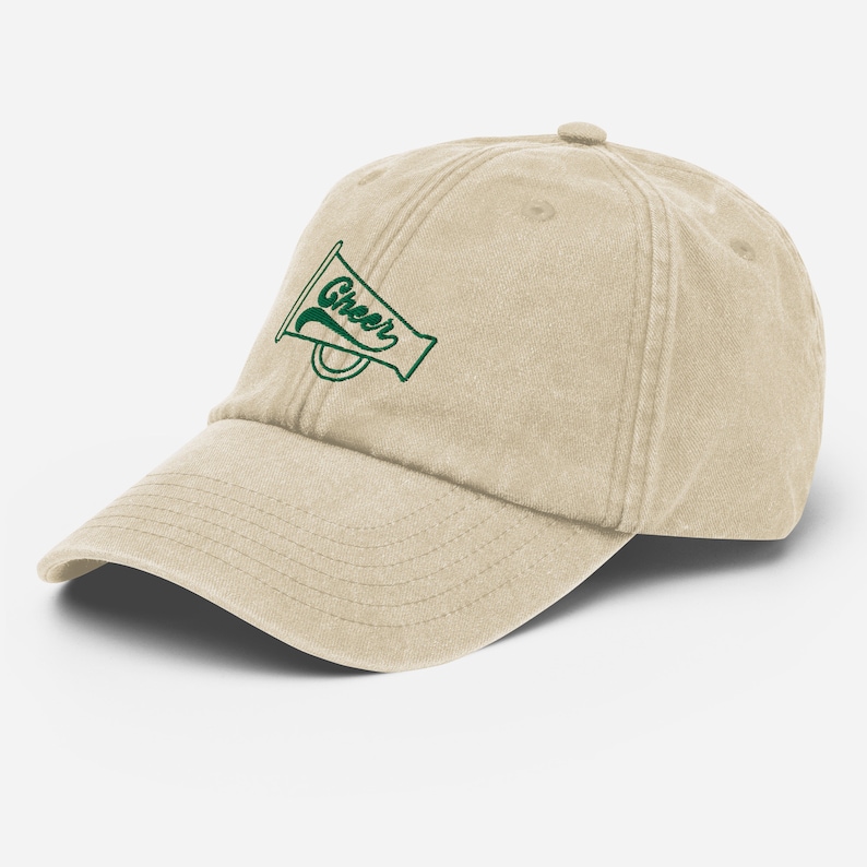 Vintage 'cheer' Embroidered Cap Retro Clothing Baseball Cap ...