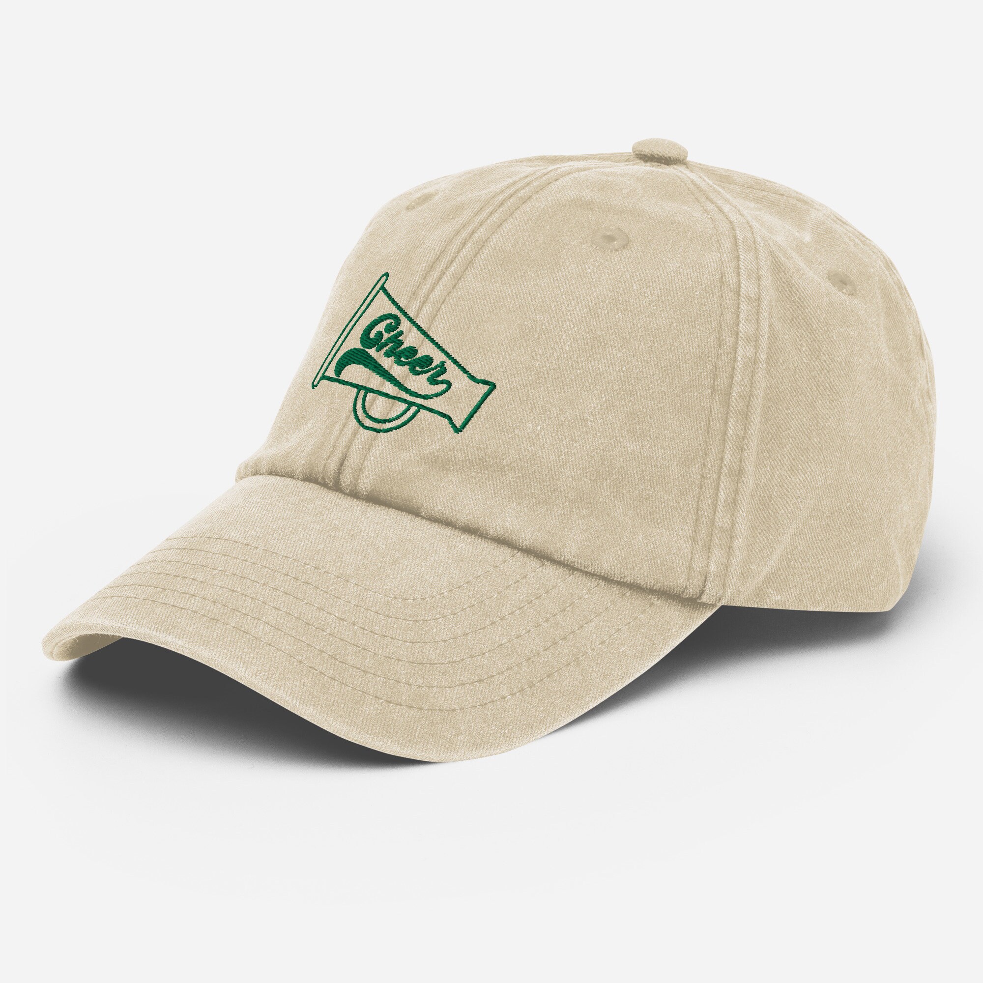 Vintage 'cheer' Embroidered Cap Retro Clothing Baseball Cap ...