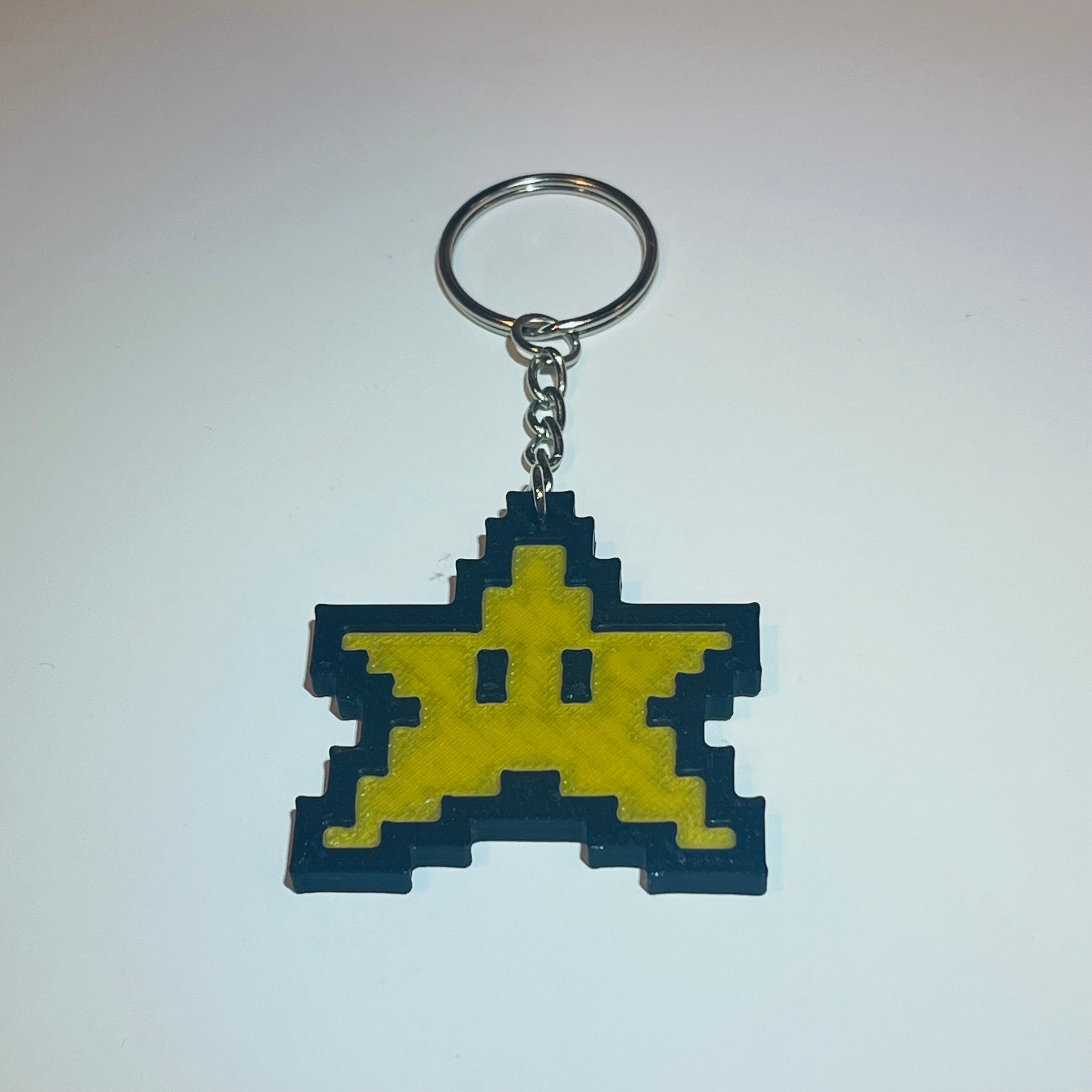 Super Mario Keychains: Retro 8-bit Mushroom, Pixel Star, Pokemon Poke ...