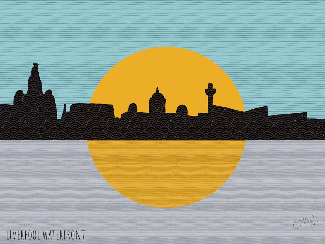 Liverpool Waterfront Digital Landscape- A4 or A3 Print - Etsy
