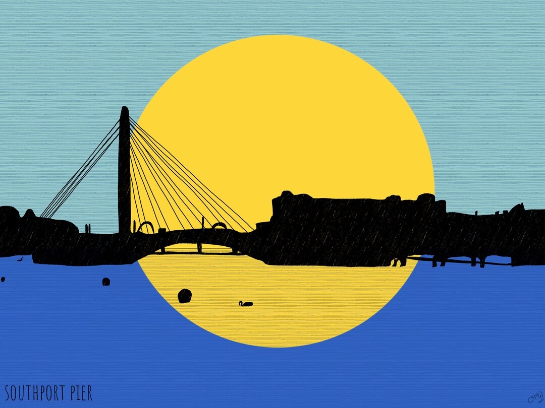 Southport Pier Digital Landscape- A4 or A3 Print - Etsy