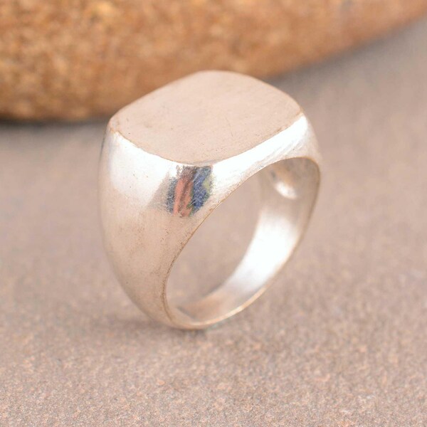 Square Signet Ring - Etsy