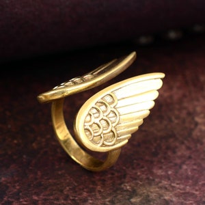 Angel Feather Ring, Wings Ring, Fairy Wings Ring, Guardian Ring ...