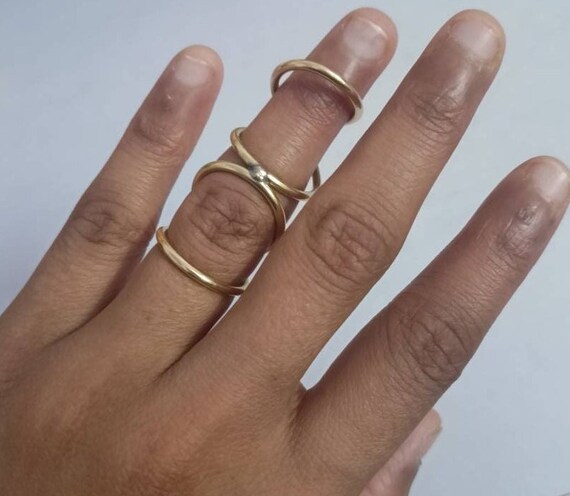 Hypermobility Double Knuckle Brass Ring Splint Arthritis Ring - Etsy