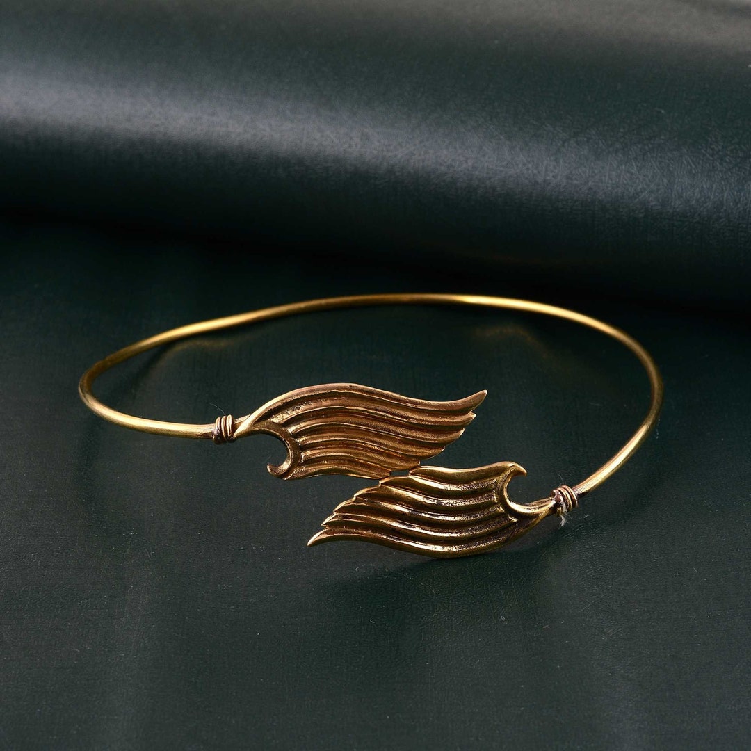 Angel Wing Arm Cuff, Wings Arm Band, Brass Arm Cuff, Adjustable Arm ...