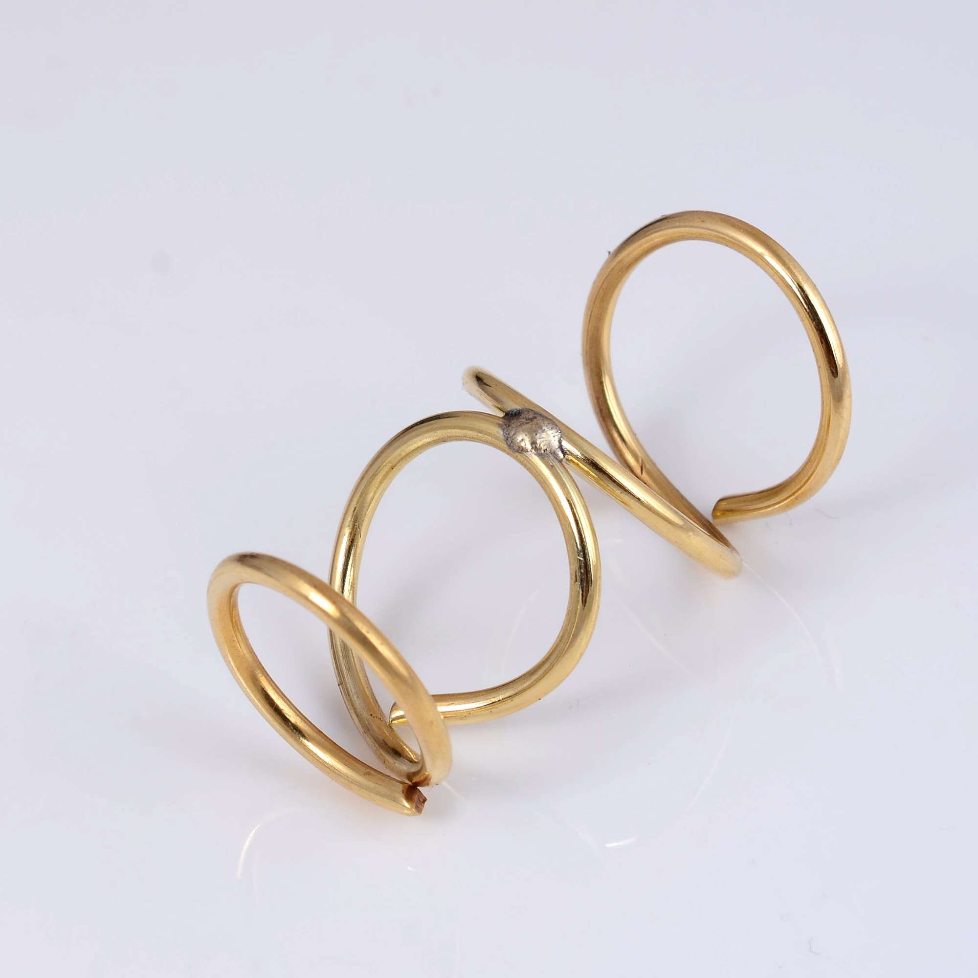 Hypermobility Double Knuckle Brass Ring Splint Arthritis Ring - Etsy
