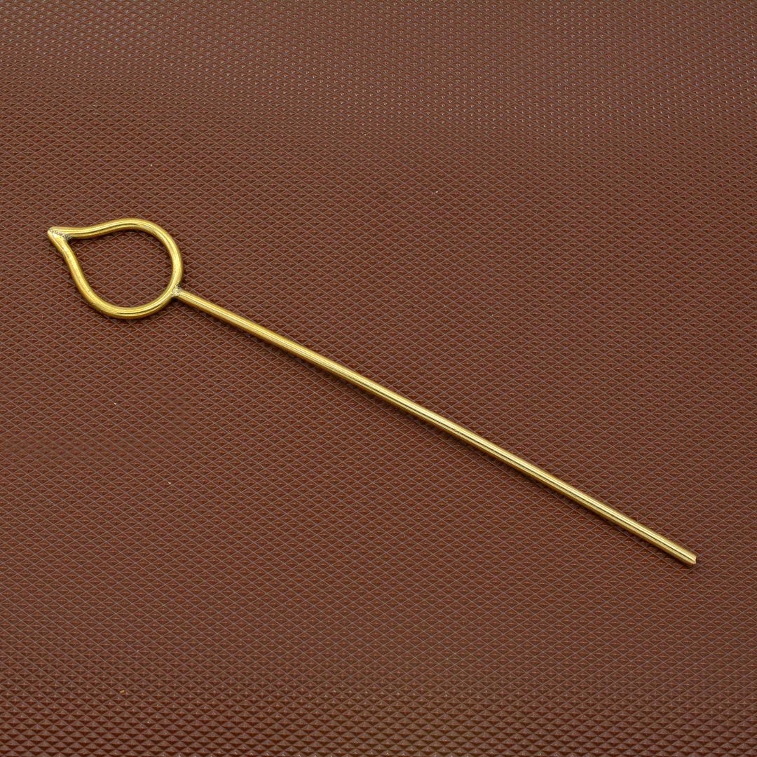 Gold Hair Fork, Wiggle Hair Pin, Hair Bun, Vintage Jewelry, Brass Hair ...