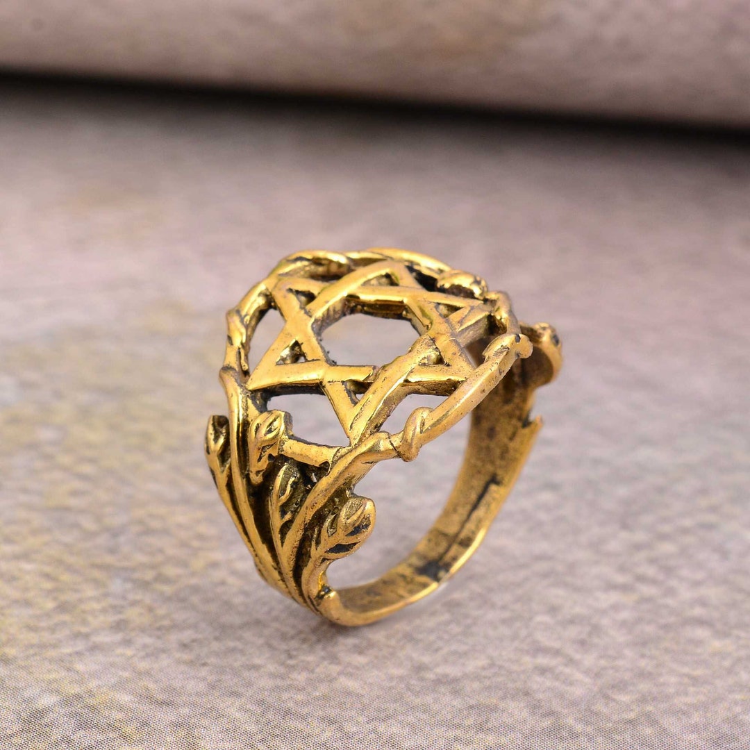 Star of David Ring, Star Ring, Jewish Star Ring, Amulet Shield of David ...