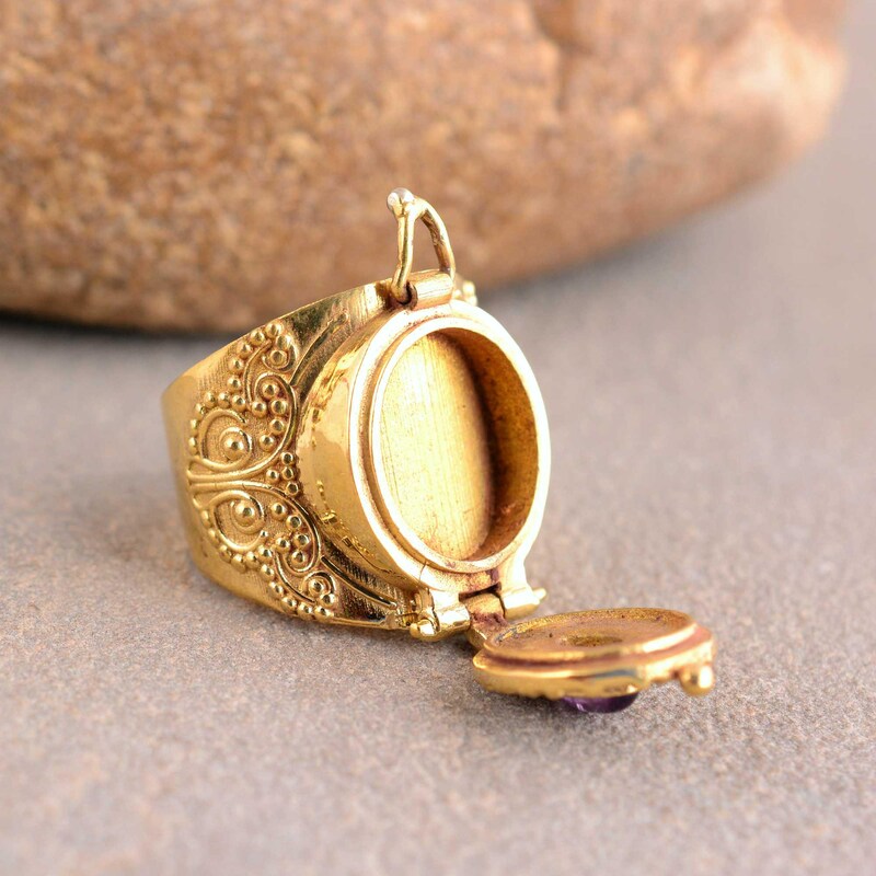 Secret Compartment Ring - Etsy