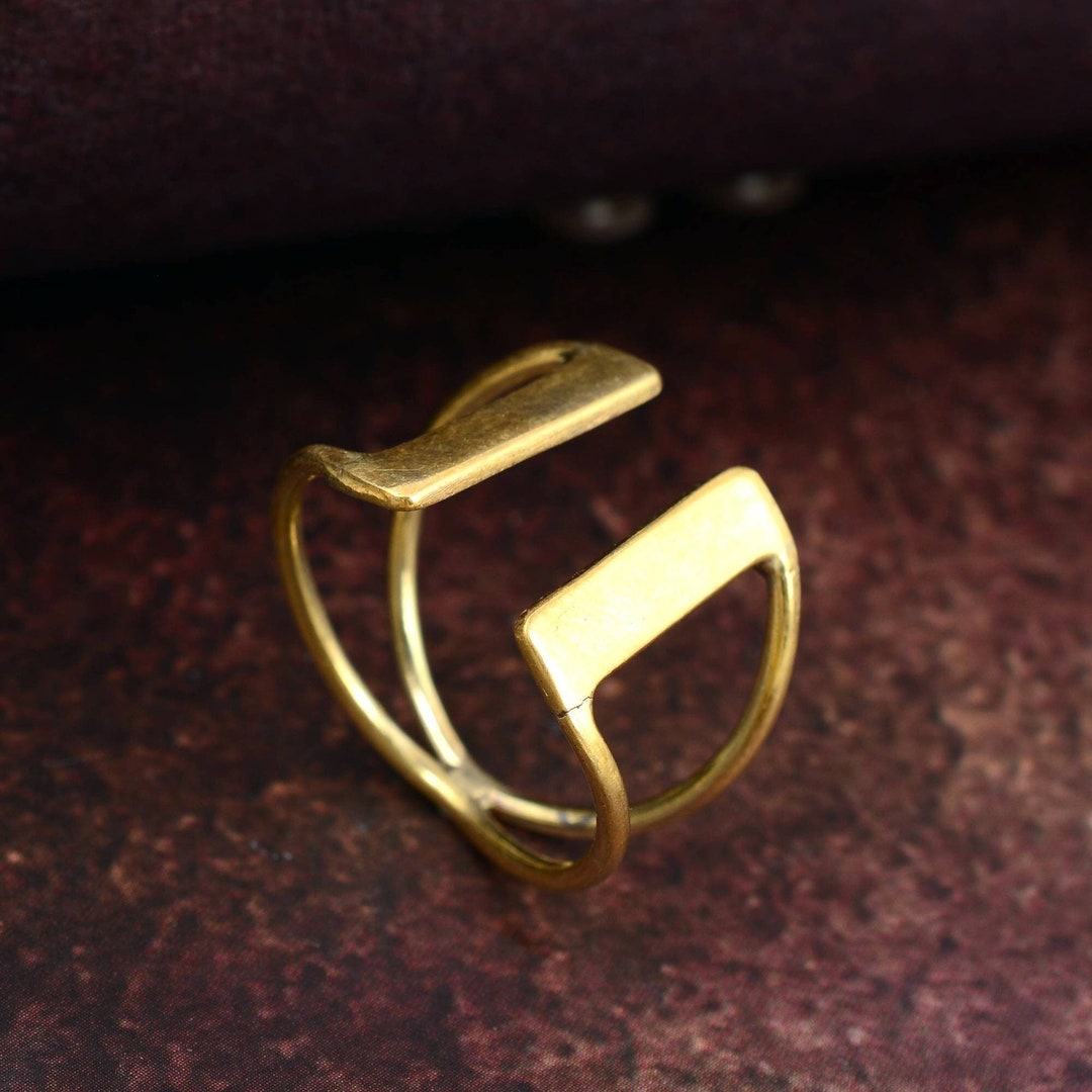 Open Bar Ring, Parallel Bar Ring, Double Bar Ring, Gold Bar Ring ...