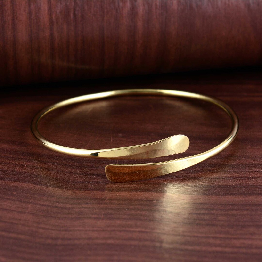 Minimalist Arm Cuff, Gold Arm Band, Upper Arm Band, Adjustable Arm ...