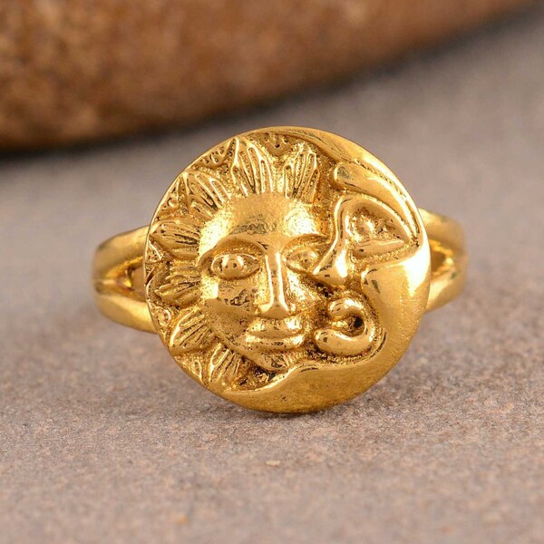 Sun and Moon Ring - Etsy