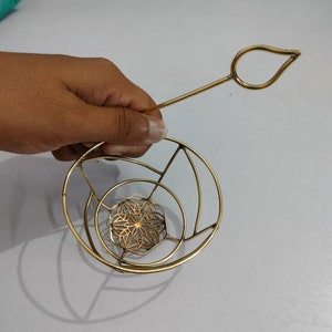 Gold Hair Bun Holder, Handmade Hair Pin, Hair Pick, Modern Hair Stick ...