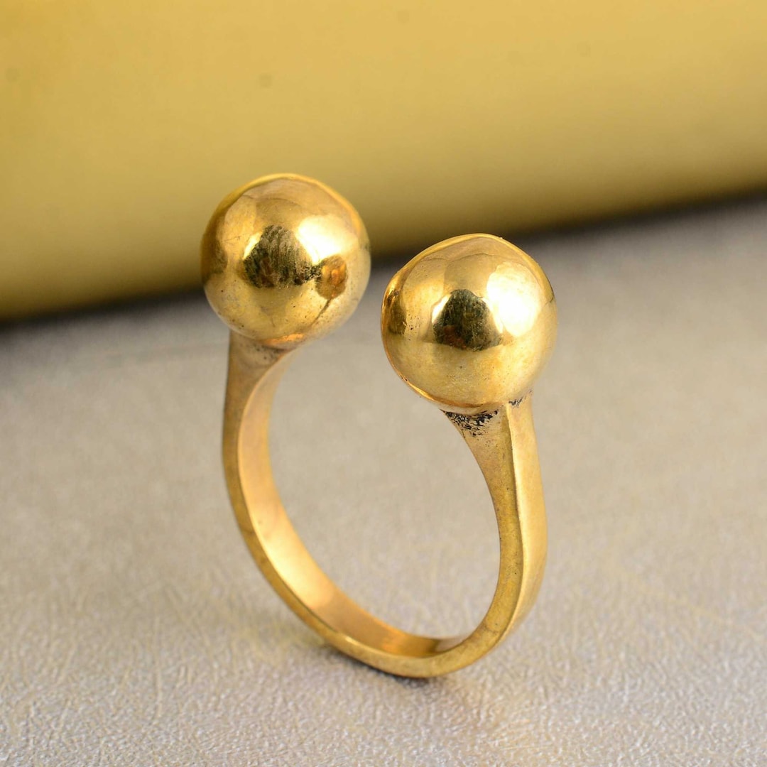 Adjustable Ring, Open Ring, Ball Ring, Gold Ring for Women, Minimalist ...