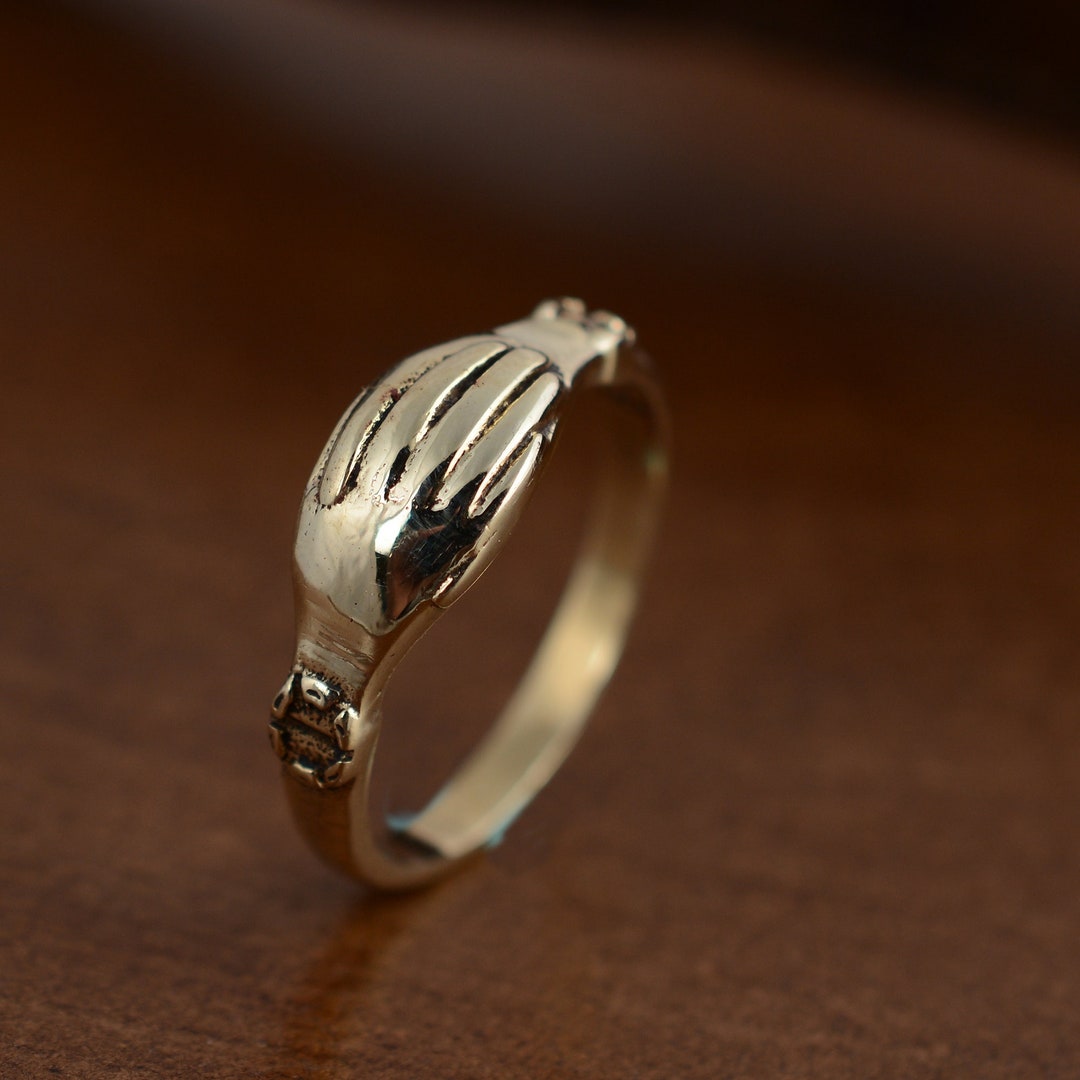 Handshake Ring, Hand Holding Ring, Statement Ring, Promise Ring ...