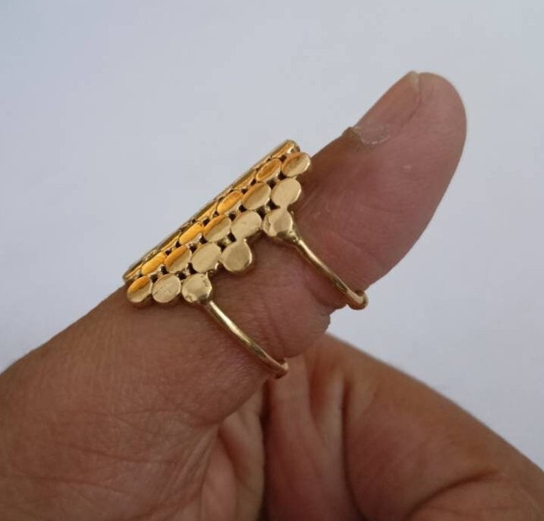 Arthritis Ring Splint Knuckle Ring Simple Midi Ring Brass | Etsy