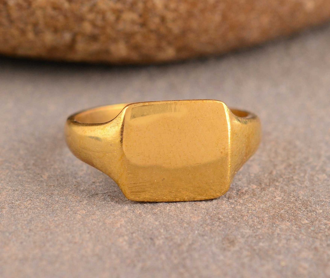 Boho Signet Ring, Men Signet Ring, Traditional Ring, Handmade Brass ...