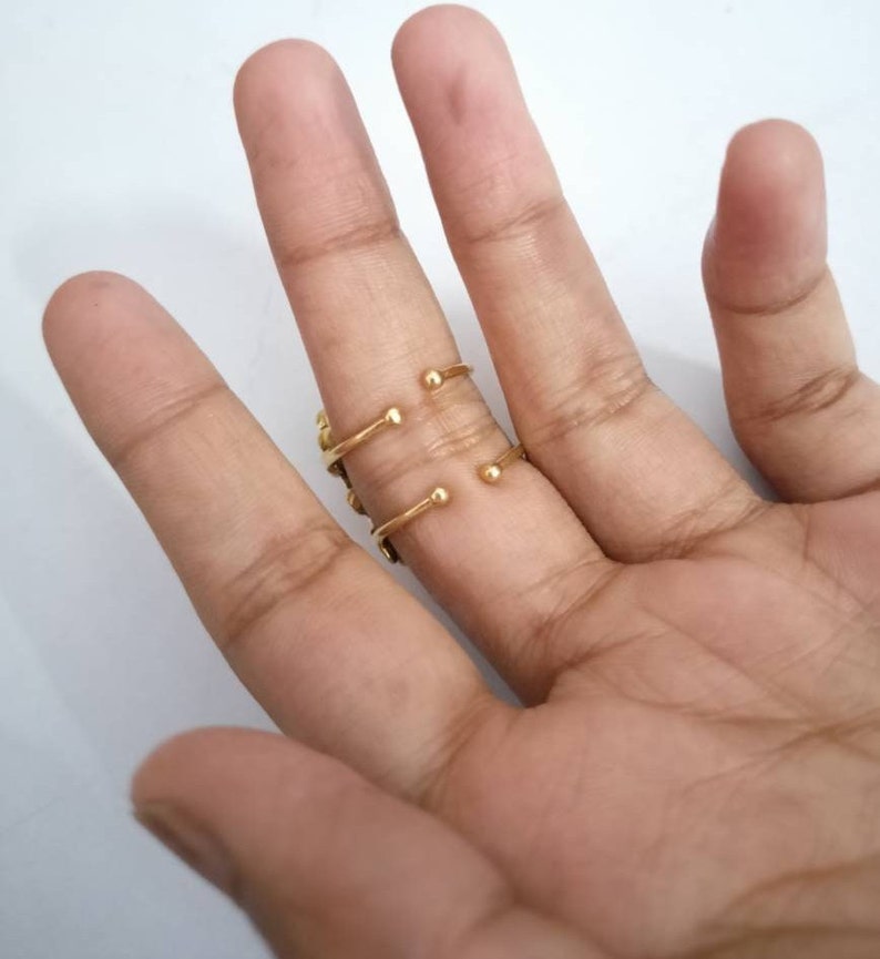 Arthritis Ring Splint Knuckle Ring Simple Midi Ring Brass | Etsy