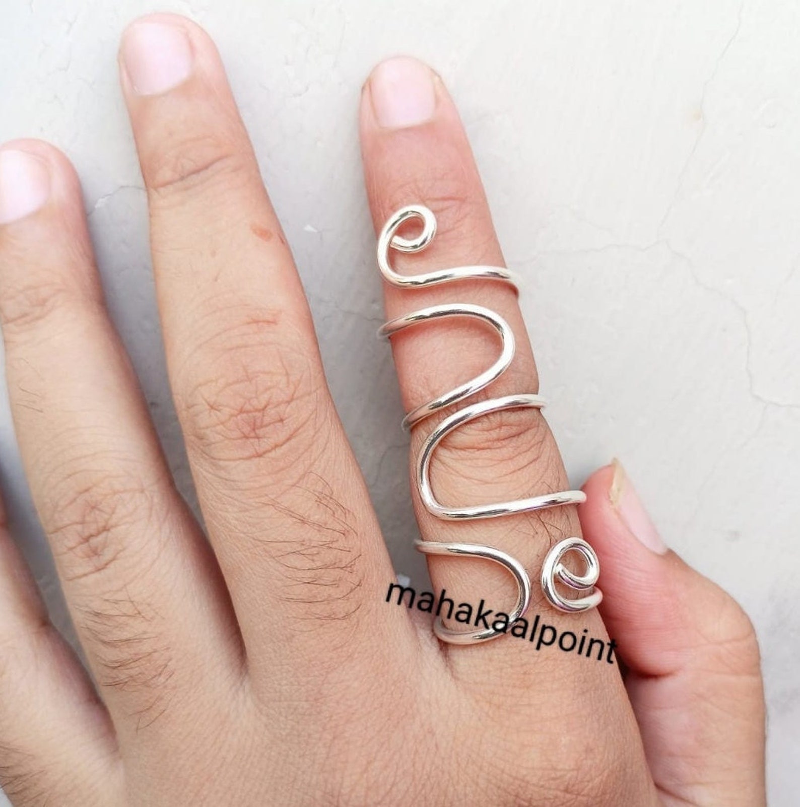 Arthritis Finger Splint for Both Joints Ring Adjustable Brass ...