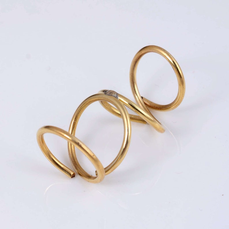 Hypermobility Double Knuckle Brass Ring Splint Arthritis Ring - Etsy