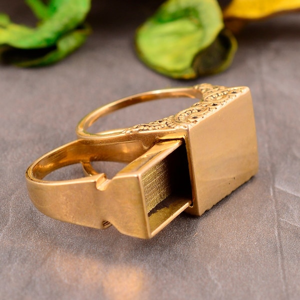 Secret Compartment Ring - Etsy