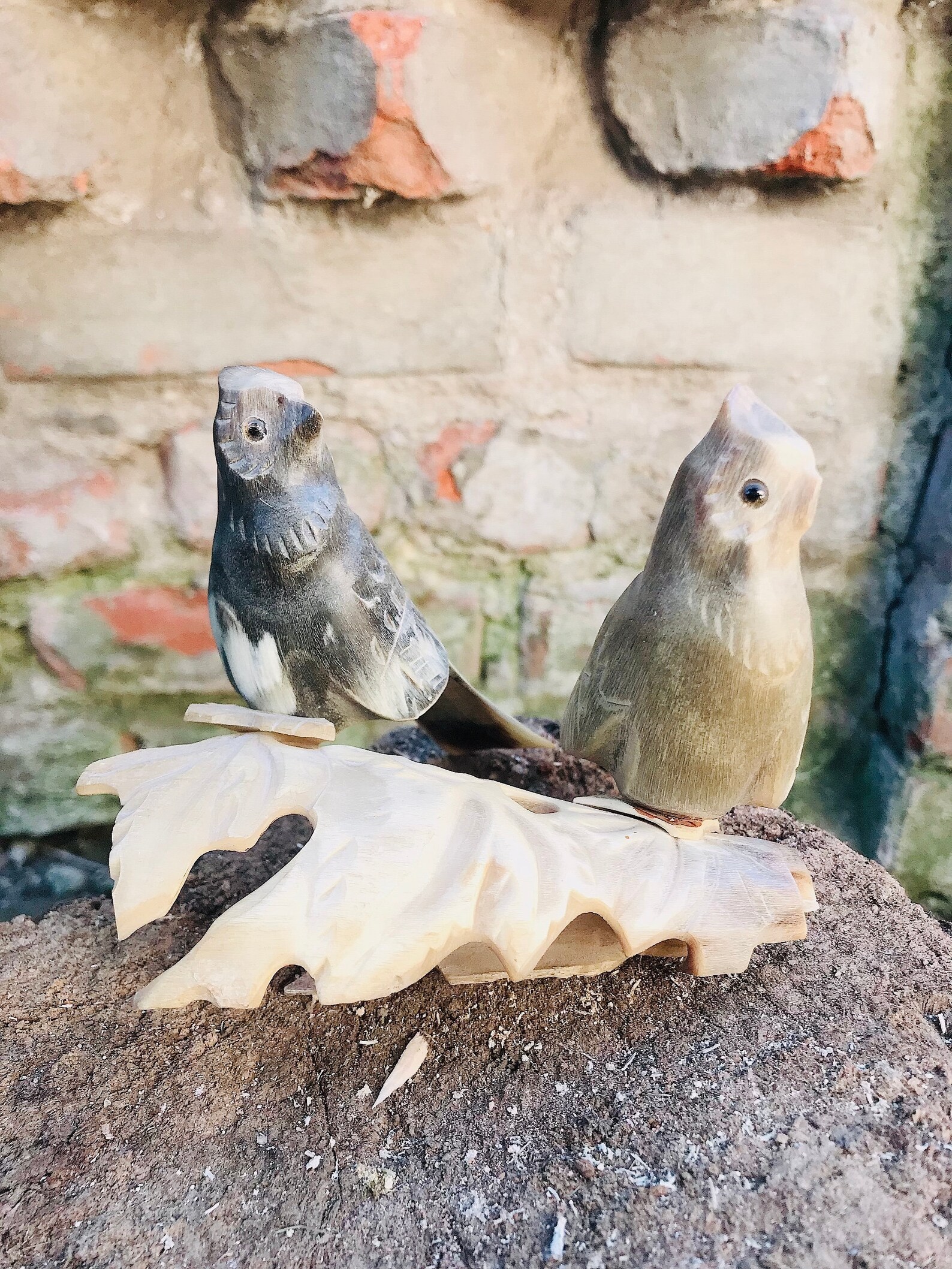 Carved Bone Bird, Bird Made of Bone, Bone Art, Vintage Home Decor, Prop ...