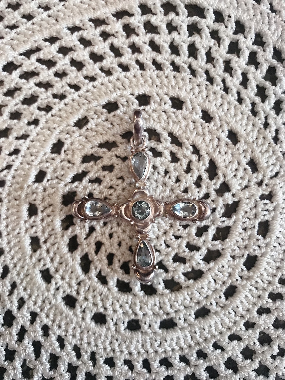 19th Century Antique Cross Silver With Alexandrite - Etsy