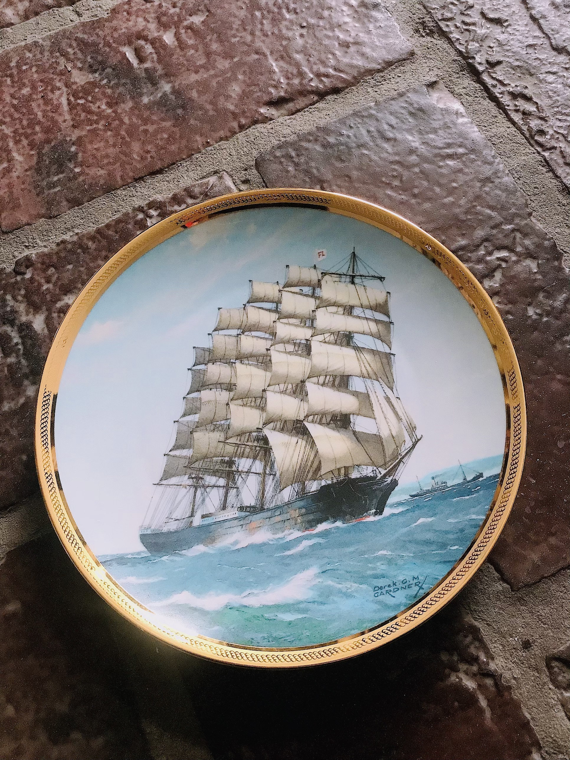 Set of 6 Plates Ships From the Official Collection of Plates Gilded - Etsy